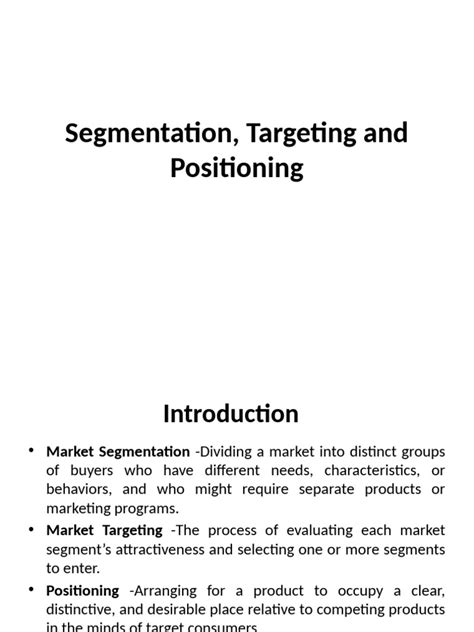 Segmentation Targeting And Positioning Pdf Market Segmentation Marketing
