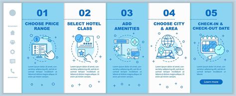 Hotel Room Booking Onboarding Mobile Web Pages Vector Template