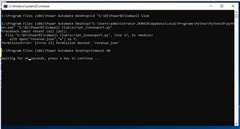 Python Script Through Bat File Error 13 Rmicrosoftflow