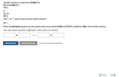 Solved What Is The PH Of The Buffer Solution PH Chegg Com