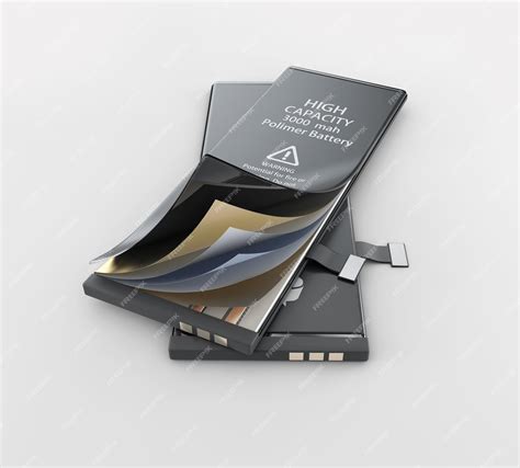 리튬 이온 전지 배터리 구조 클리핑 경로 포함 3d 그림 프리미엄 사진