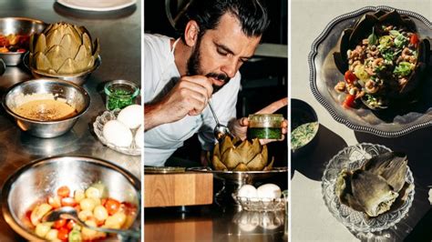 Artisjok Met Tomaat Garnaal à La Sterrenchef Nicolas Misera