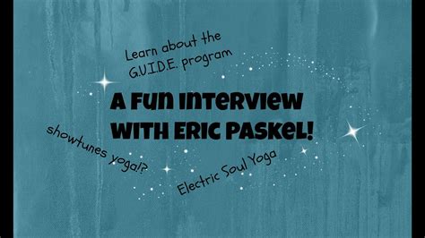 An Interview With Eric Paskel The G U I D E Program Youtube