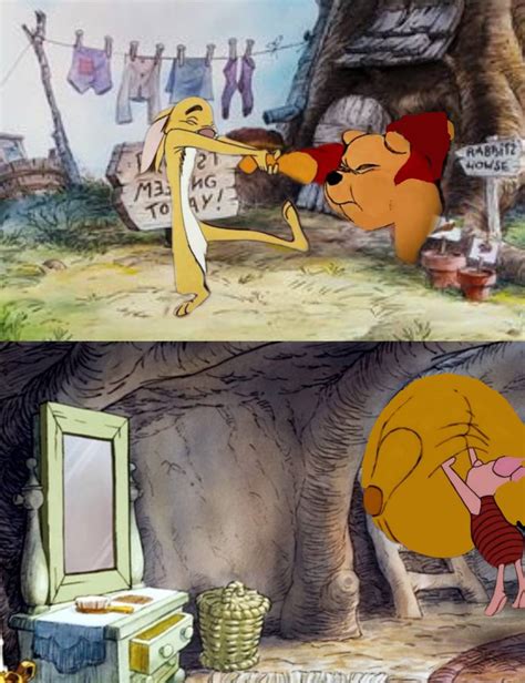 Pooh Stuck In The Back Door 2 By Charmybeeee On Deviantart