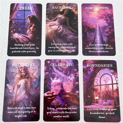Romantic Love Oracle Cards Life Relationship Oracle Deck Soulmates And Twin