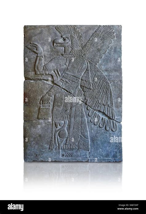 Ancient Neo Assyrian Alabaster Palace Relief Sculpture Depicting Niroch