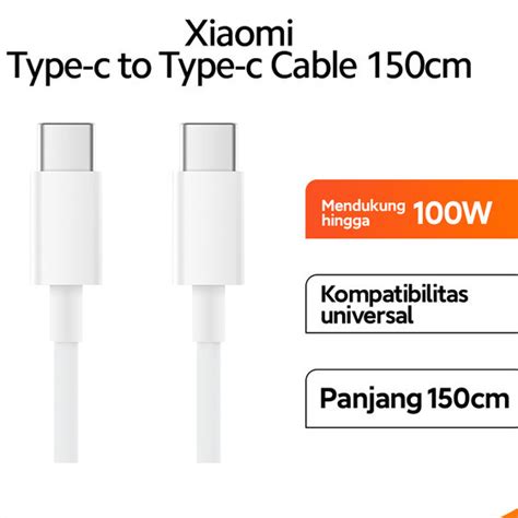 Xiaomi Usb Type C To Type C New Official Bandung Guarantee Shopee Philippines