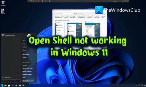 Open Shell Not Working In Windows 11 Artofit