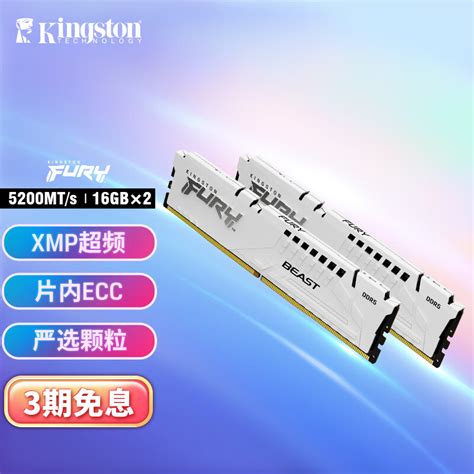 金士顿 Fury 野兽、叛逆者 Ddr5 Rgb 内存白色款现已上市，899 元起 It之家
