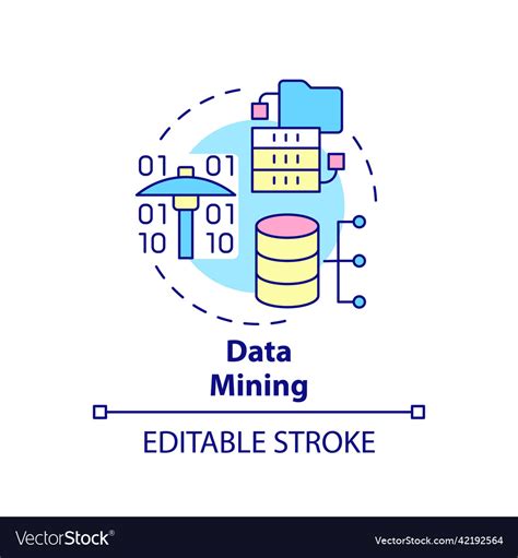 Data Mining Concept Icon Royalty Free Vector Image