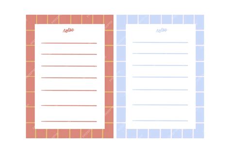 Premium Vector Cute Notepad Template
