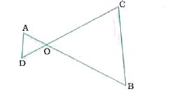 [Gujrati] In the given figure OA*OB= OC*OD. Show that /A= /C" and "/B=