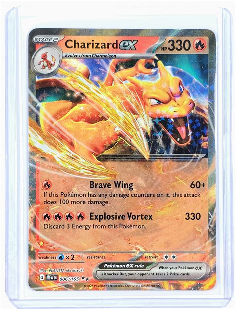 Pokemon Charizard Ex 6 Scarlet And Violet 151 Double Holo Rare