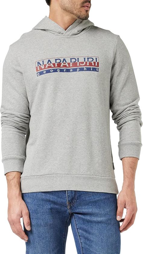 Napapijri Mens Sweatshirt Long Sleeve Hooded Sweater With