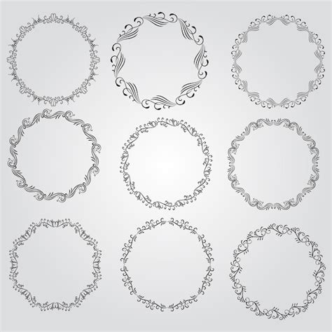 Premium Vector Floral Wreaths Big Set Of Floral Round Frames Vector