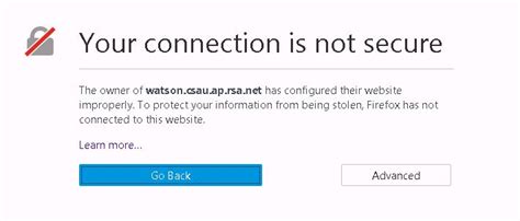 Supported Web Browsers Report An Error Message When Accessing Rsa