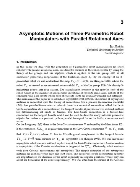 Robotics Pdf Matrix Mathematics Lie Groups