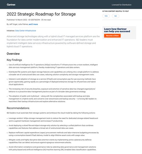 Get The Gartner Strategic Roadmap For Storage Report