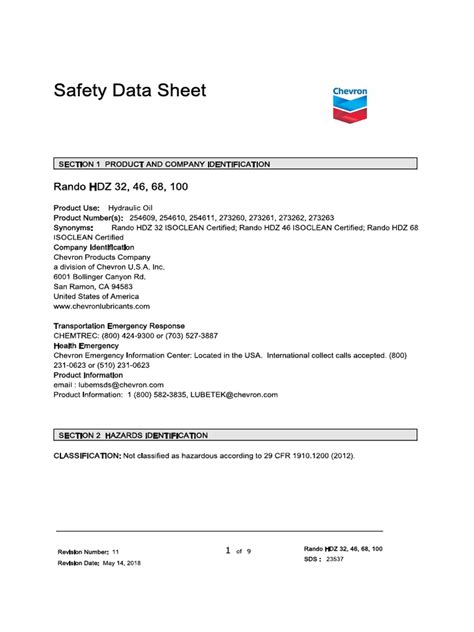 Rando Hdz Msds Pdf