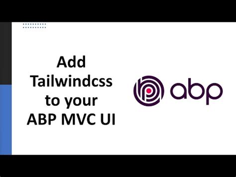 Add Tailwindcss To Your ABP MVC UI Razor Pages YouTube