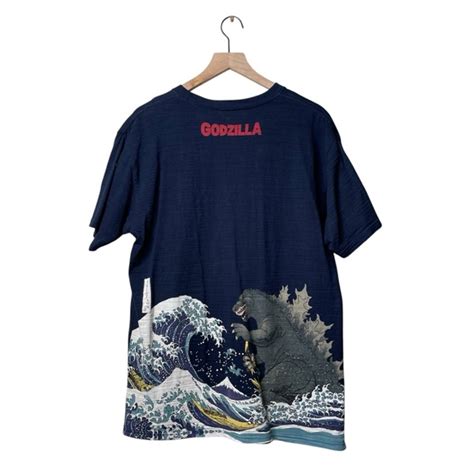 Shirts Godzilla Tshirt Thirtysix Views Of Mt Fuji Hokusai Godzilla