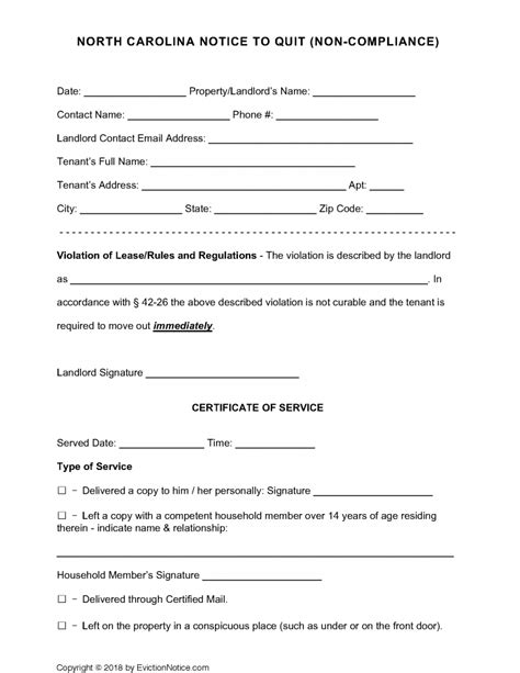 Unconditional Quit Notice Template Unconditional Quit Notice Template