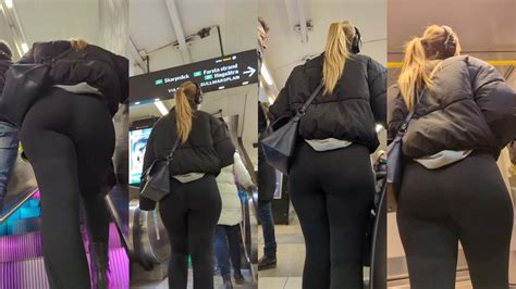 Big Juicy Ass In Black Leggings Candid Best Premium