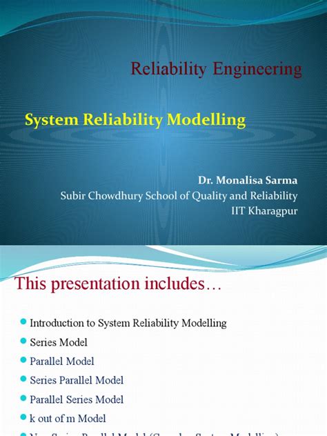 Lecture1 Systemreliabilitymodelling Pdf Reliability Engineering System