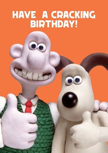 Wallace And Gromit Happy Birthday Bone Greetings Card Threelittlebears