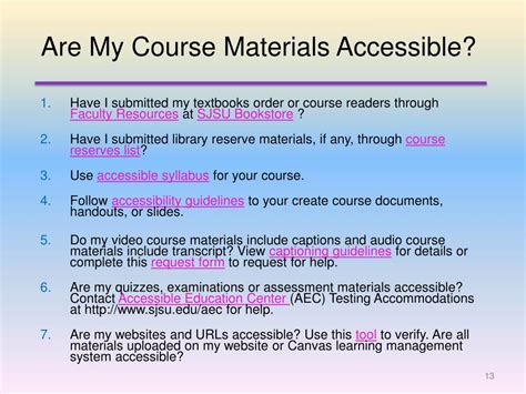 Ppt A Quick Overview Of Accessible Course Materials Powerpoint