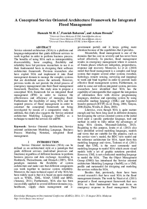 Pdf A Conceptual Service Oriented Architecture Framework For