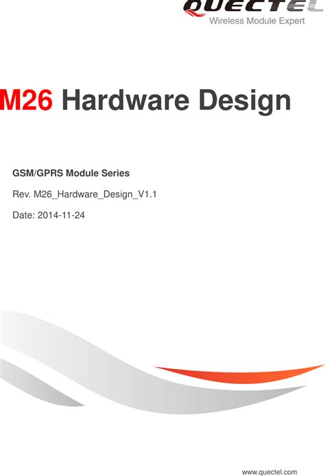 Quectel Wireless Solutions 201604m26 Gsmgprs Module User Manual
