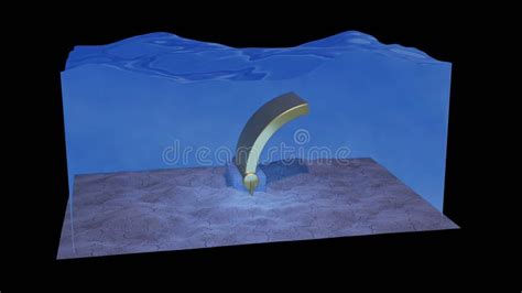 Wave Energy Converter Technology 3d Render Illustration View 3 Stock