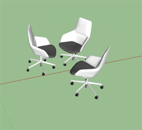 Modern Designed Small Back Support Office Chair 3d Model Skp Format