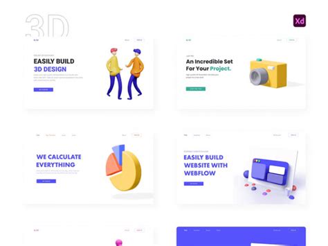 Landing Page Concepts Free XD Resource Adobe XD Elements