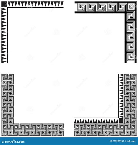 Geometric Angular Pattern Vector Stock Vector Illustration Of Border Curl