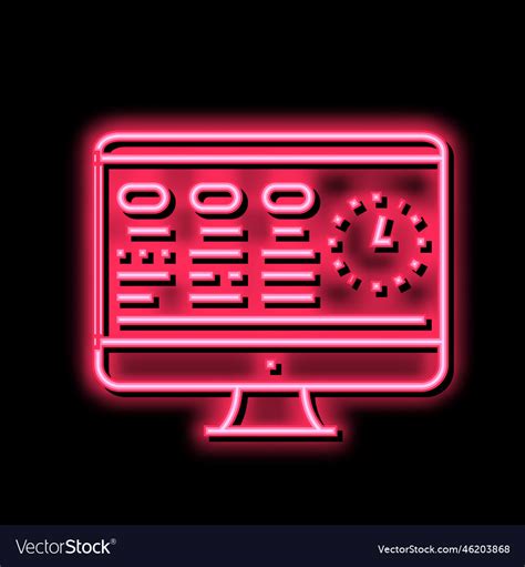 Tasks On Computer Screen Color Icon Royalty Free Vector