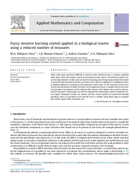 pdf fuzzy iterative learning control applied in a biological reactor