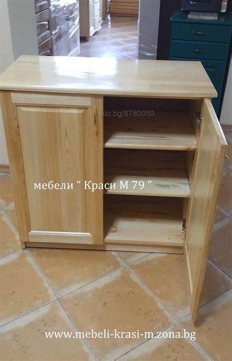 Скрин 80 см масив с две врати Скрин ракла Мебели за дома и офиса Добрич Изработен изц