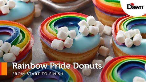 Rainbow Pride Donuts How To Recipe From Start To Finish Youtube