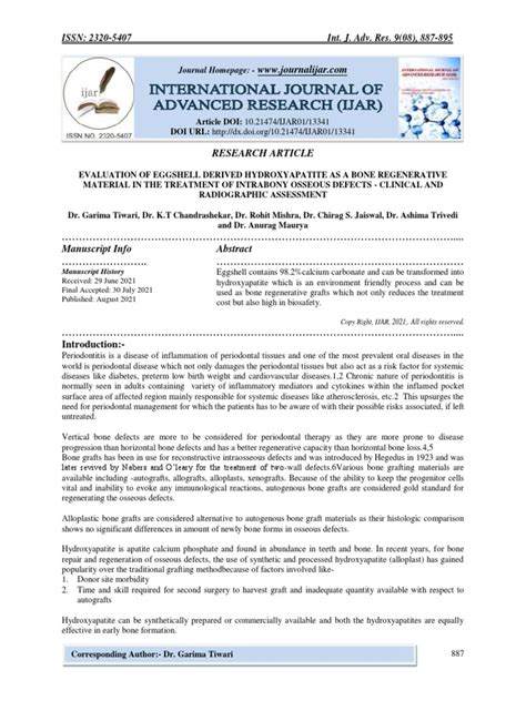 Introduction Journal Homepage Pdf Periodontology Inflammation