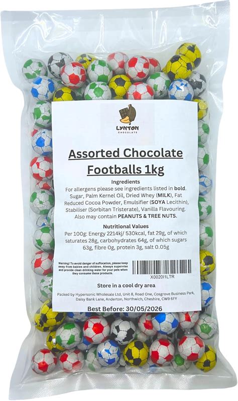 Chocolate Footballs 1kg Football Coach Ts Party Bag Filler