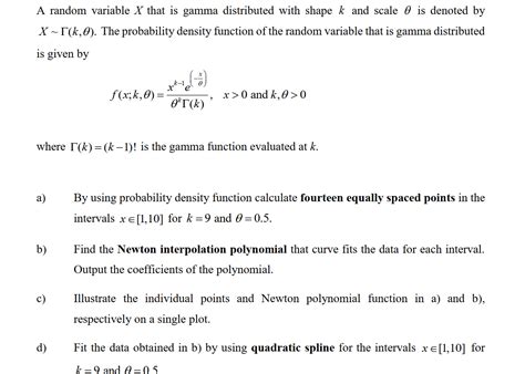 solved a random variable x that is gamma distributed with