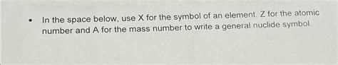 Solved In The Space Below Use X For The Symbol Of An Chegg