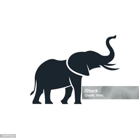 코끼리 실루엣 아이콘입니다 간단한 벡터 일러스트레이션 Elephant Festival에 대한 스톡 벡터 아트 및 기타 이미지 Elephant Festival 가네샤