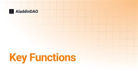 Key Functions Aladdindao