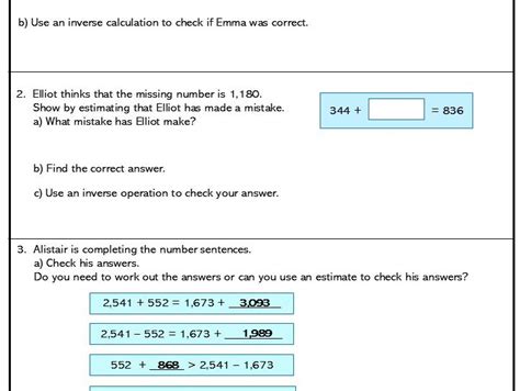 addition and subtraction inverse operation to check answers higher