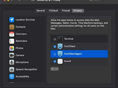 Technical Tip Enabling Full Disk Access For Forti Fortinet Community