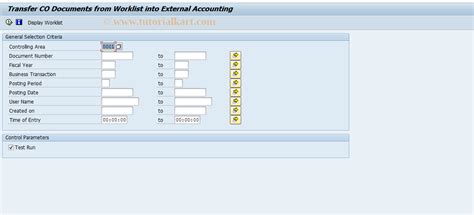 FAGLCOFIFLUP SAP Tcode Repost CO FI From Worklist