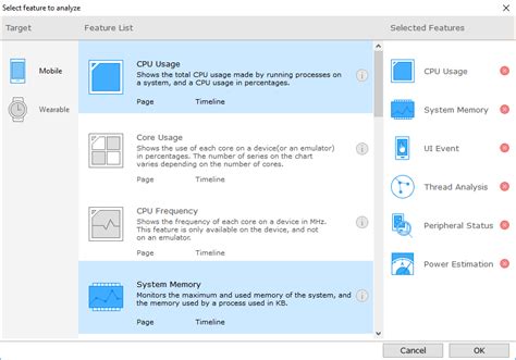 monitoring performance with dynamic analyzer tizen docs